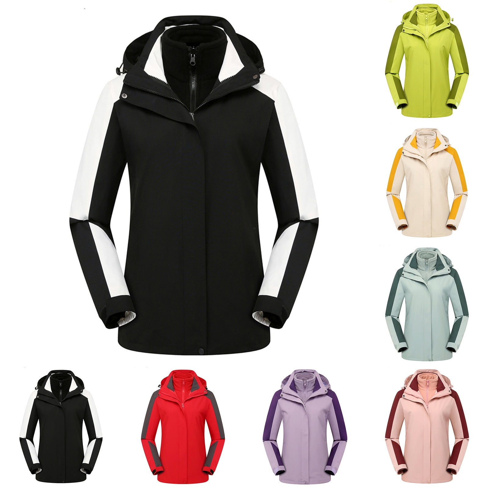 Aboser Women's Waterproof Ski Jacket 3 in 1 Winter Snow Mountain ...