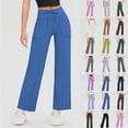 Aboser Womens Wide Leg Yoga Pants With Pockets Stretchy High Waisted