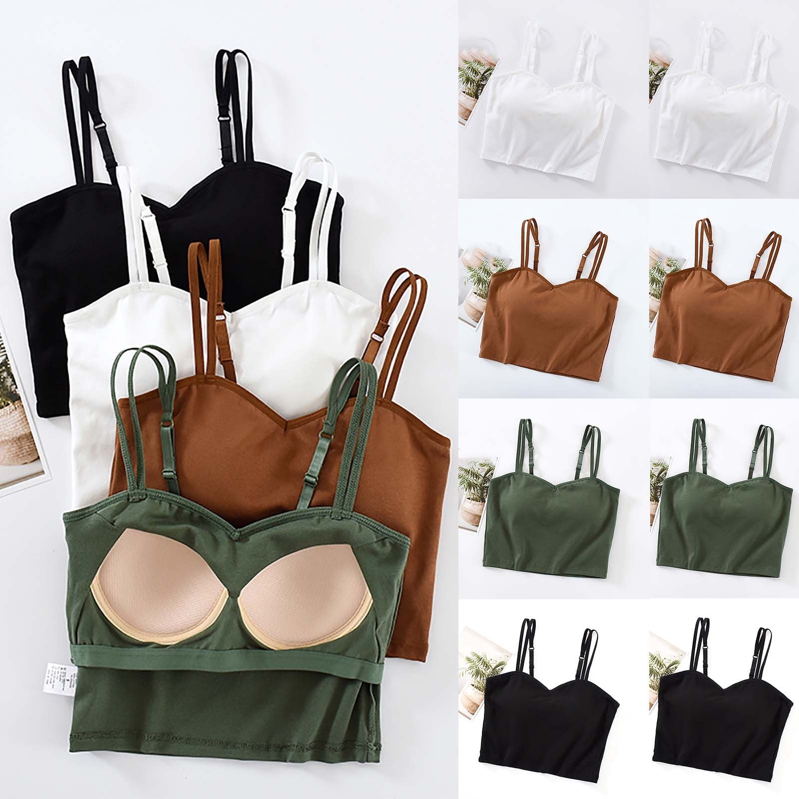 Aboser Womens Built in Shelf Bra Camisole Tops Adjustable Spaghetti Strap Tank Top Going Out ...