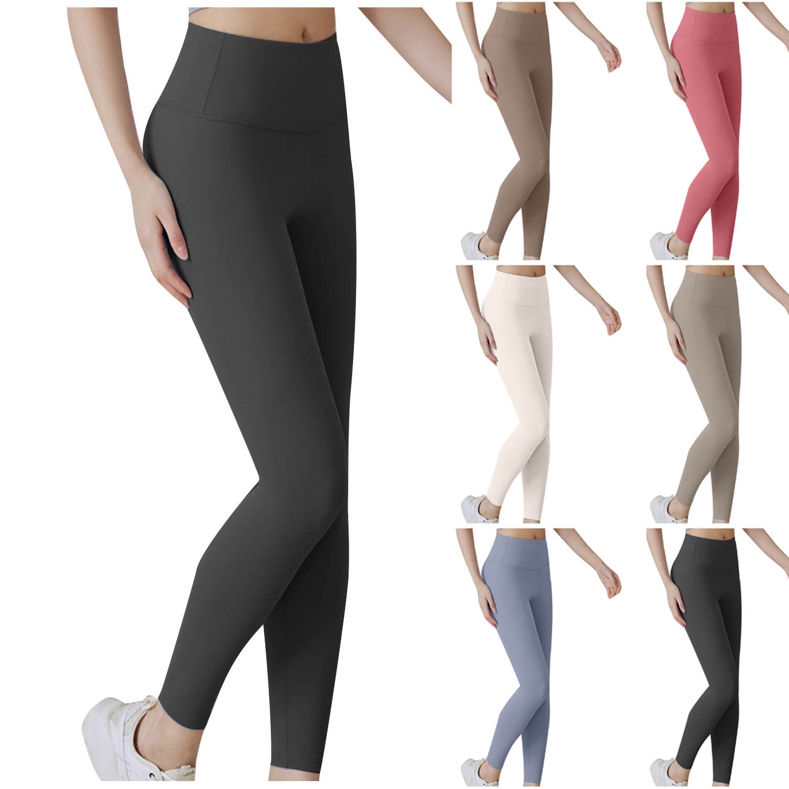 Aboser Womens Petite Yoga Pants High Waist Tummy Control Leggings Gym ...