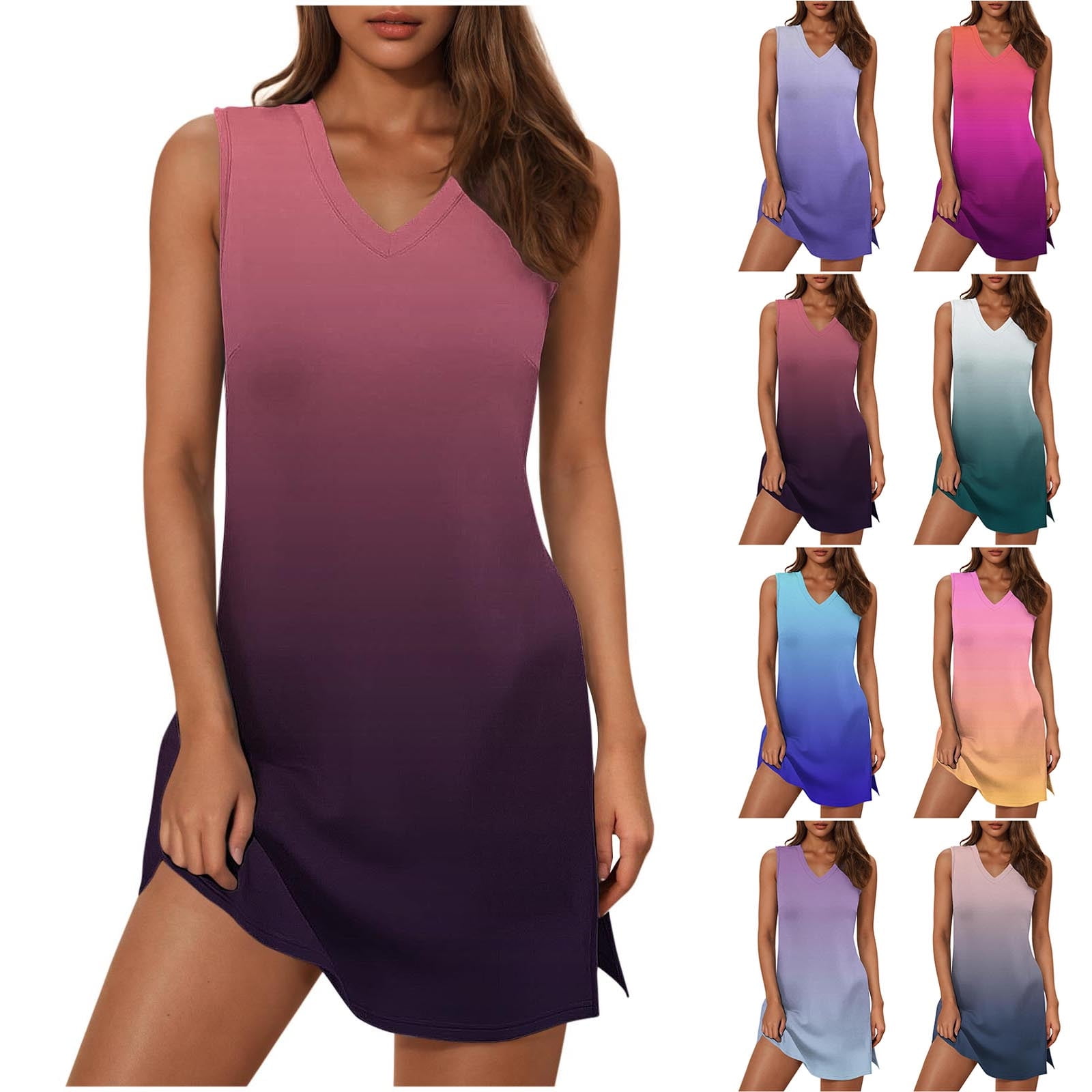 Aboser Womens Sleeveless Tank Dresses 2025 Summer Clothes Trendy ...