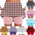 Aboser Womens Summer Tennis Skirts Trendy Checked Print Golf Skorts ...