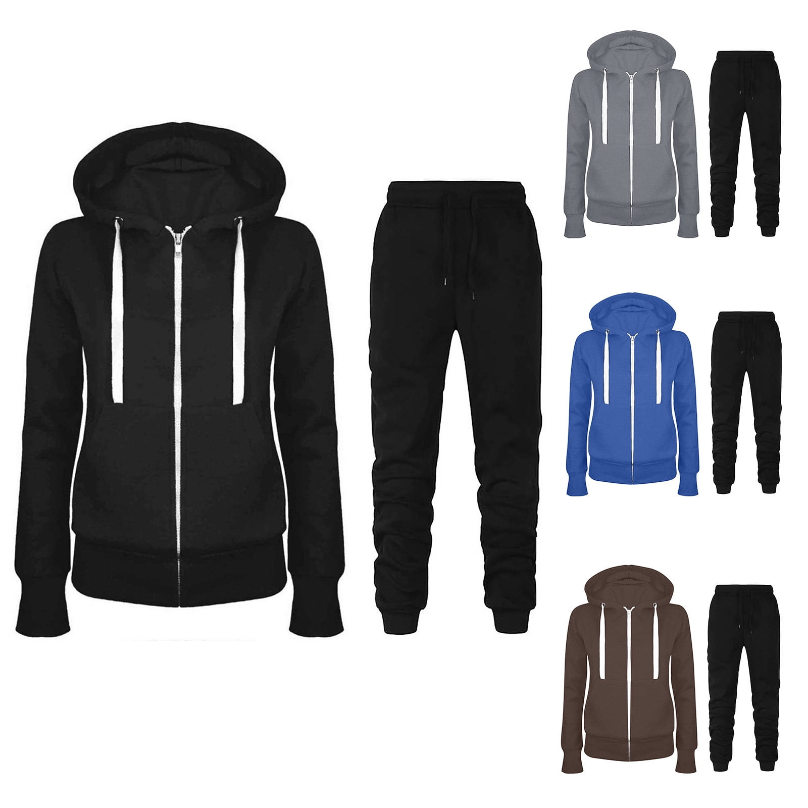 Aboser Womens Sweat Suits 2 Piece Athletic Outfits Workout Track Suit ...