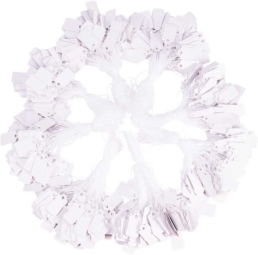About 1000 Pcs White String Jewelry Price Tags Clothing Display Tag ...