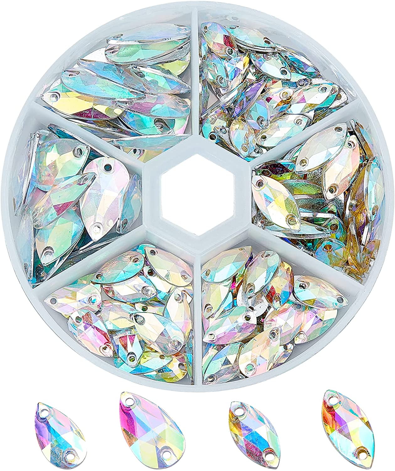 About 160pcs 4 Sizes Acrylic Fishing Lures Fishing Attractor Horse Eye ...