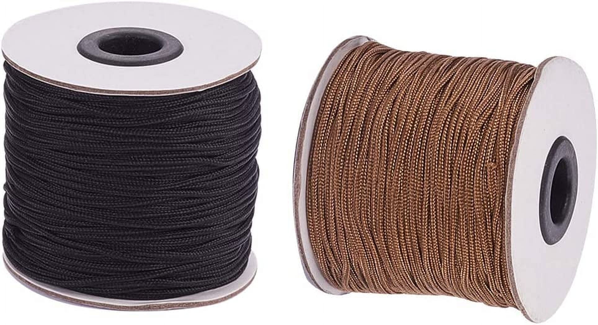 About 200 Yard Rattail Nylon Cord 1.5mm Black Camel Chinese Knotting ...