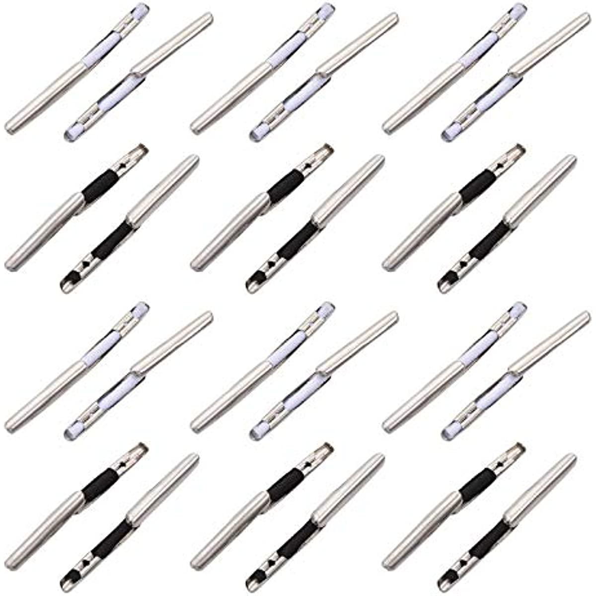 About 400pcs Black & White Elastic Barbed Cord with Stainless Steel ...