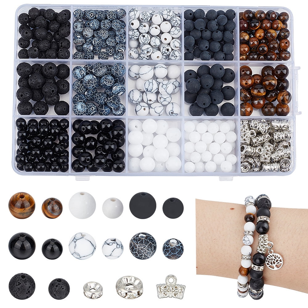 About 435 Pcs Stone Beads Kit Inlcuidng Natural/Round Gemstone Beads ...