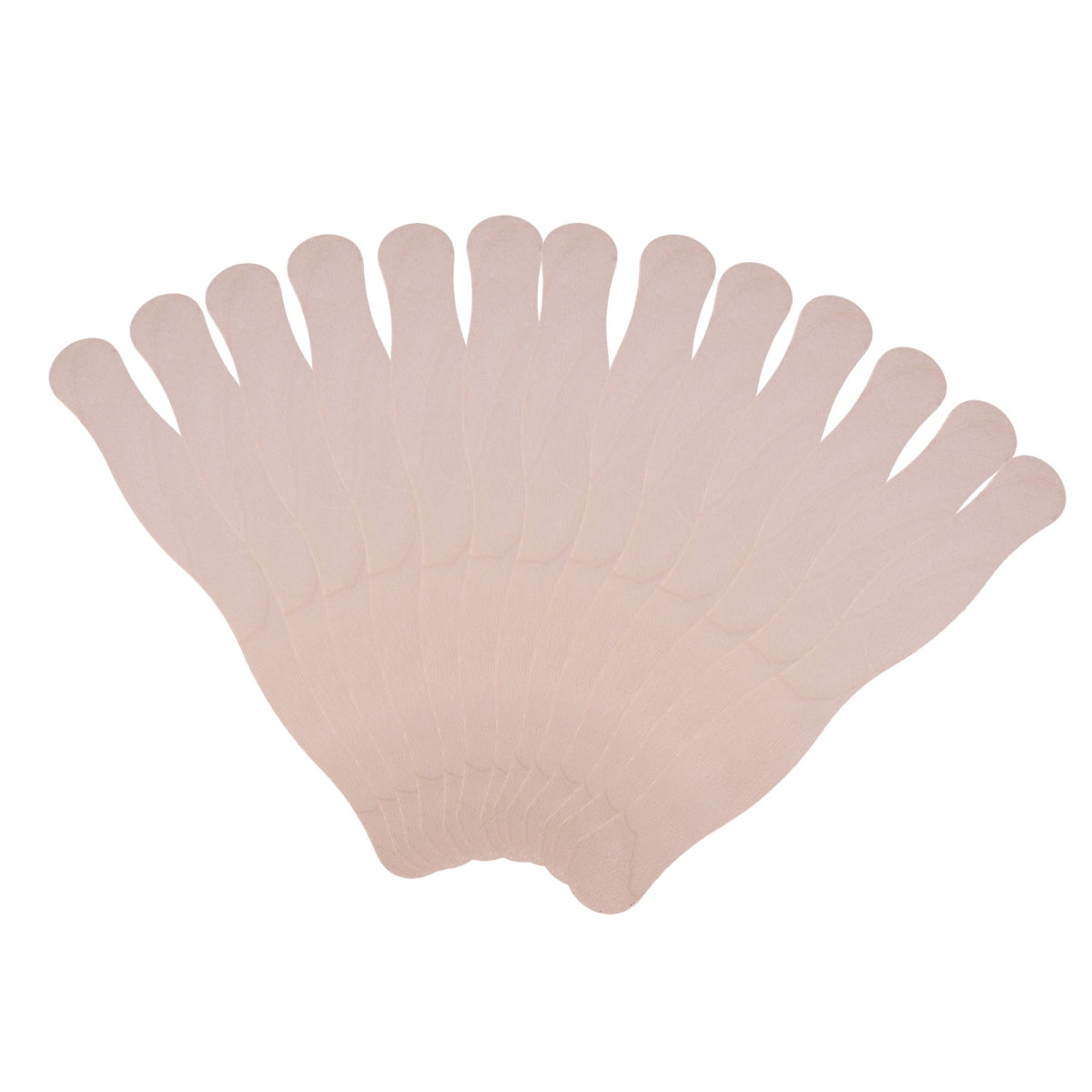 About 50pcs Wave Shaped Ice Cream Sticks Natural Wooden Popsicle Sticks ...