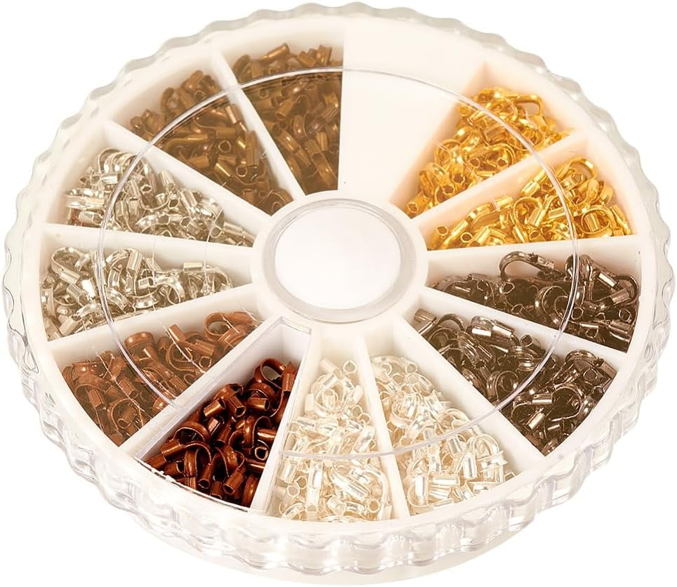 About 540 Pcs 6 Colors Brass Wire Guardian Wire Cable Protector 5x4x1mm ...