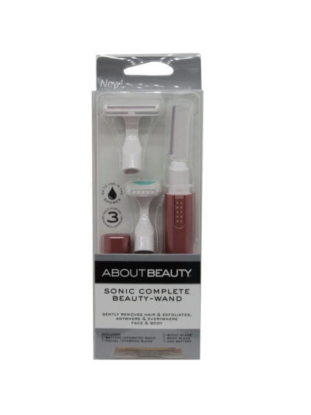 About Face Beauty Sonic Complete Beauty-Wand, Facial Razor & Exfoliator ...