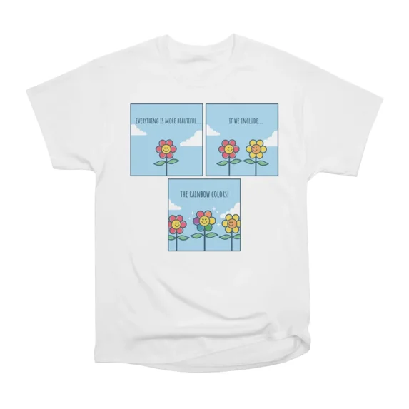 About Flowers And Inclusion T-Shirt Tee Gift For Him Merch For Her ...