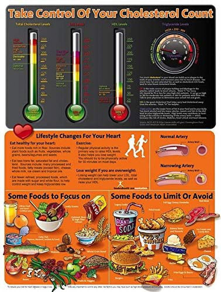 About Your Cholesterol Poster 18" x 24" Laminated - Walmart.com