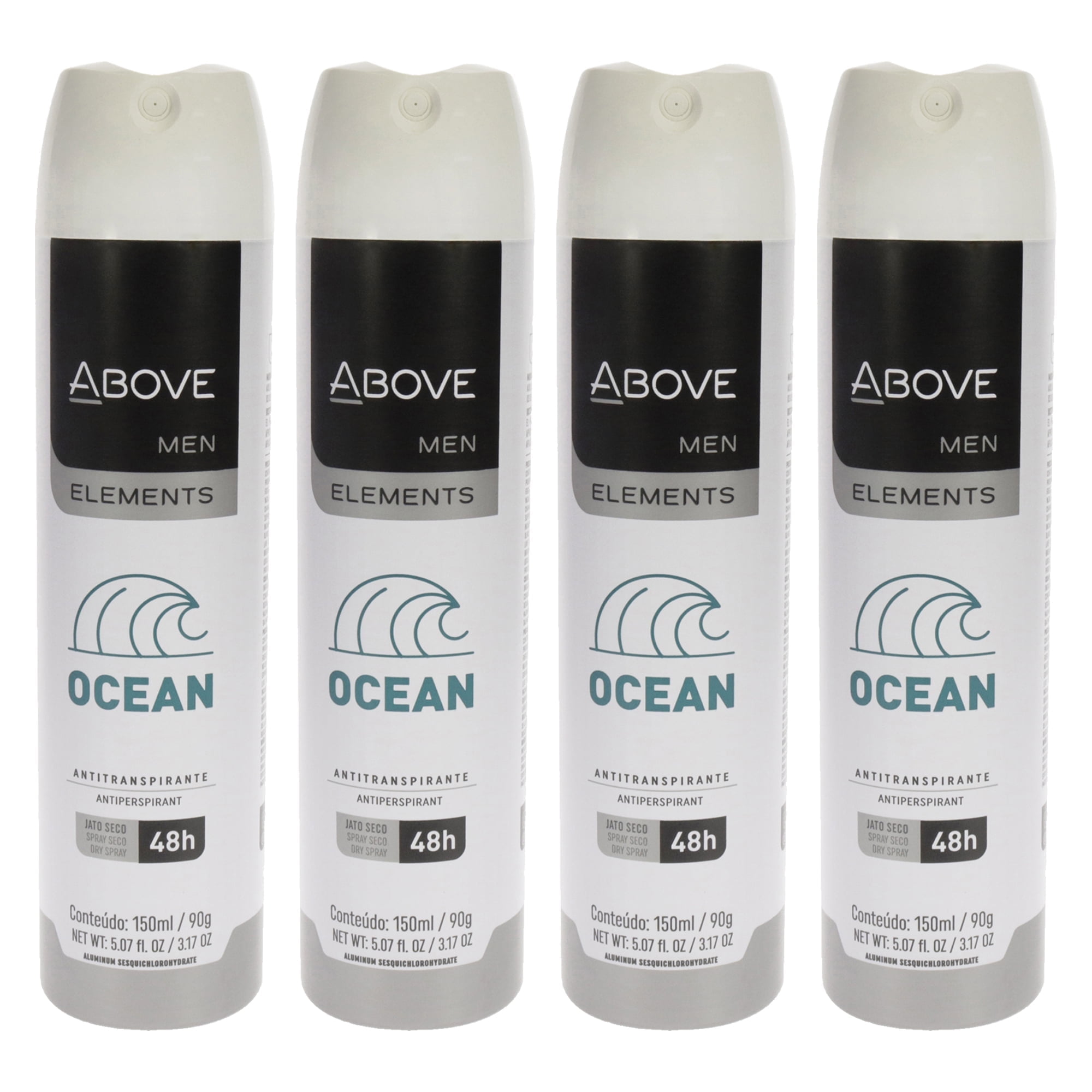 ABOVE 48 Hours Element Set, Antiperspirant Deodorant for Men, Ocean, 4 ...