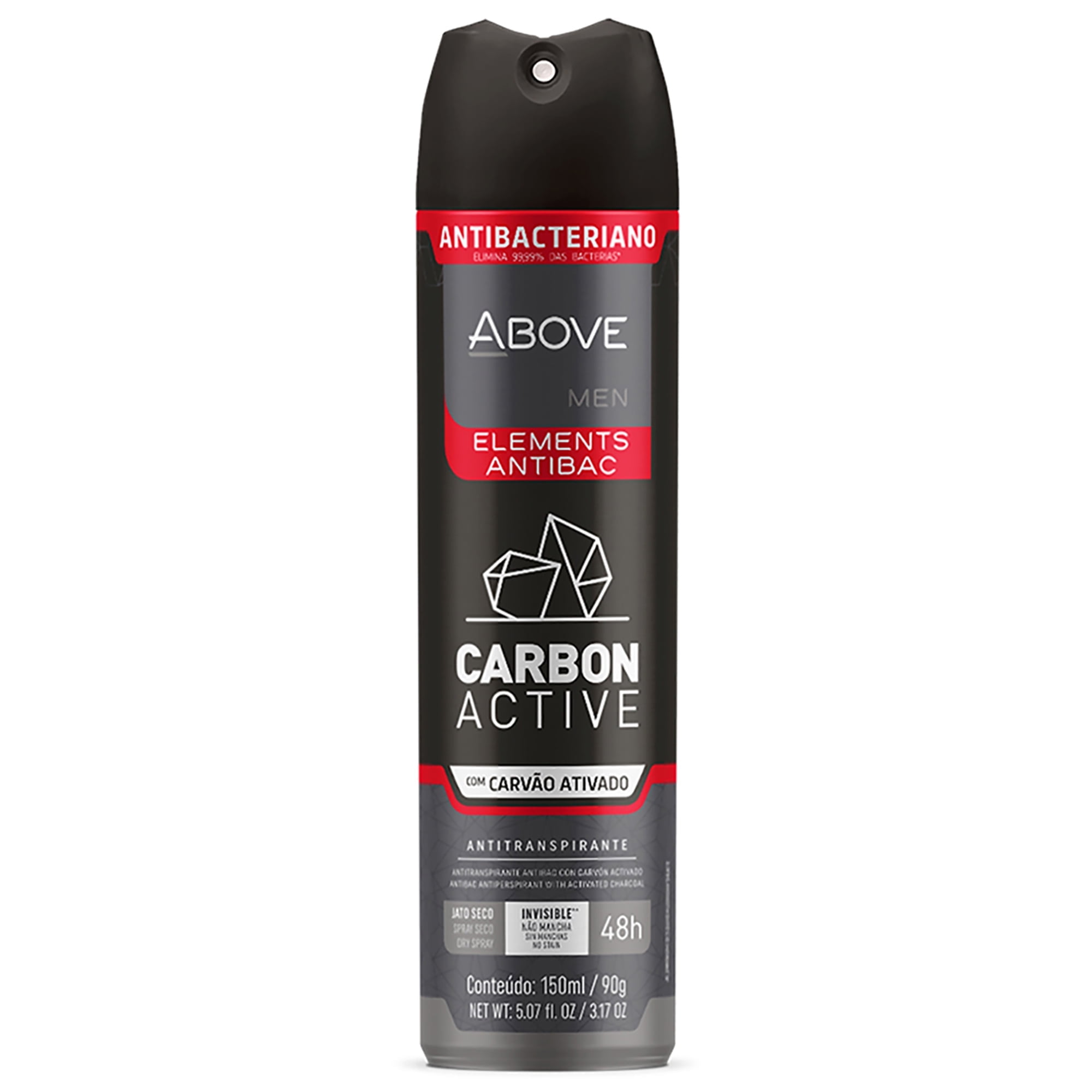 Above 48 Hours Elements Antibac Antiperspirant Deodorant, Carbon, 3.17 ...