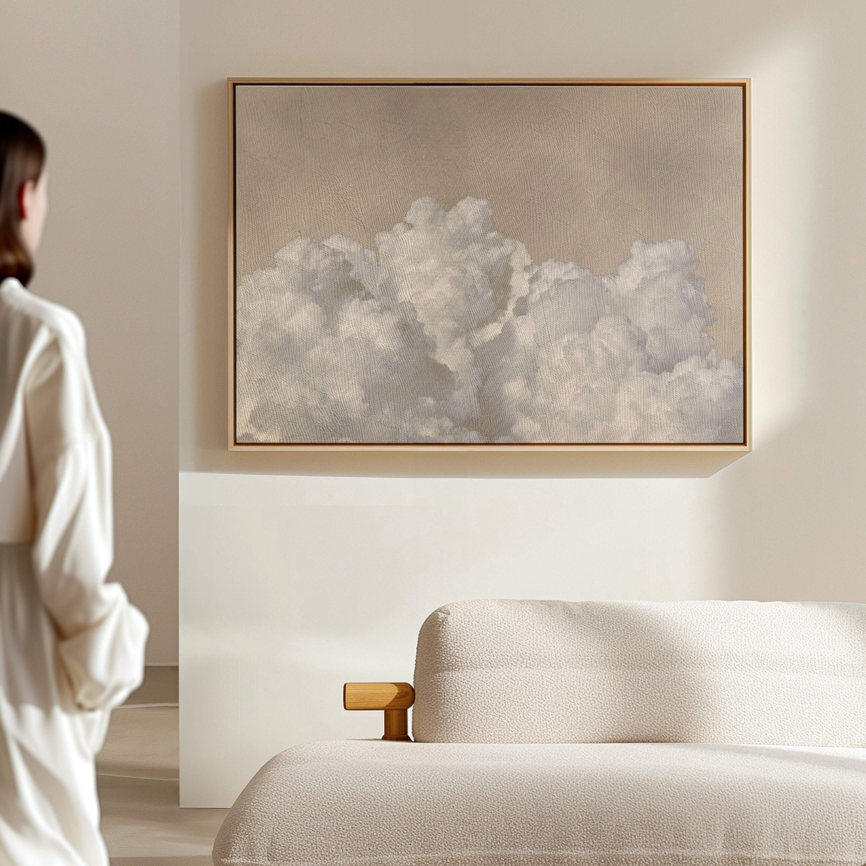 Above Bed Clouds Poster Vintage Style Wall Decor Physical Poster Home ...