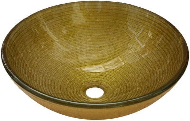 Above Counter Glass Vessel Basin - Golden - Walmart.com