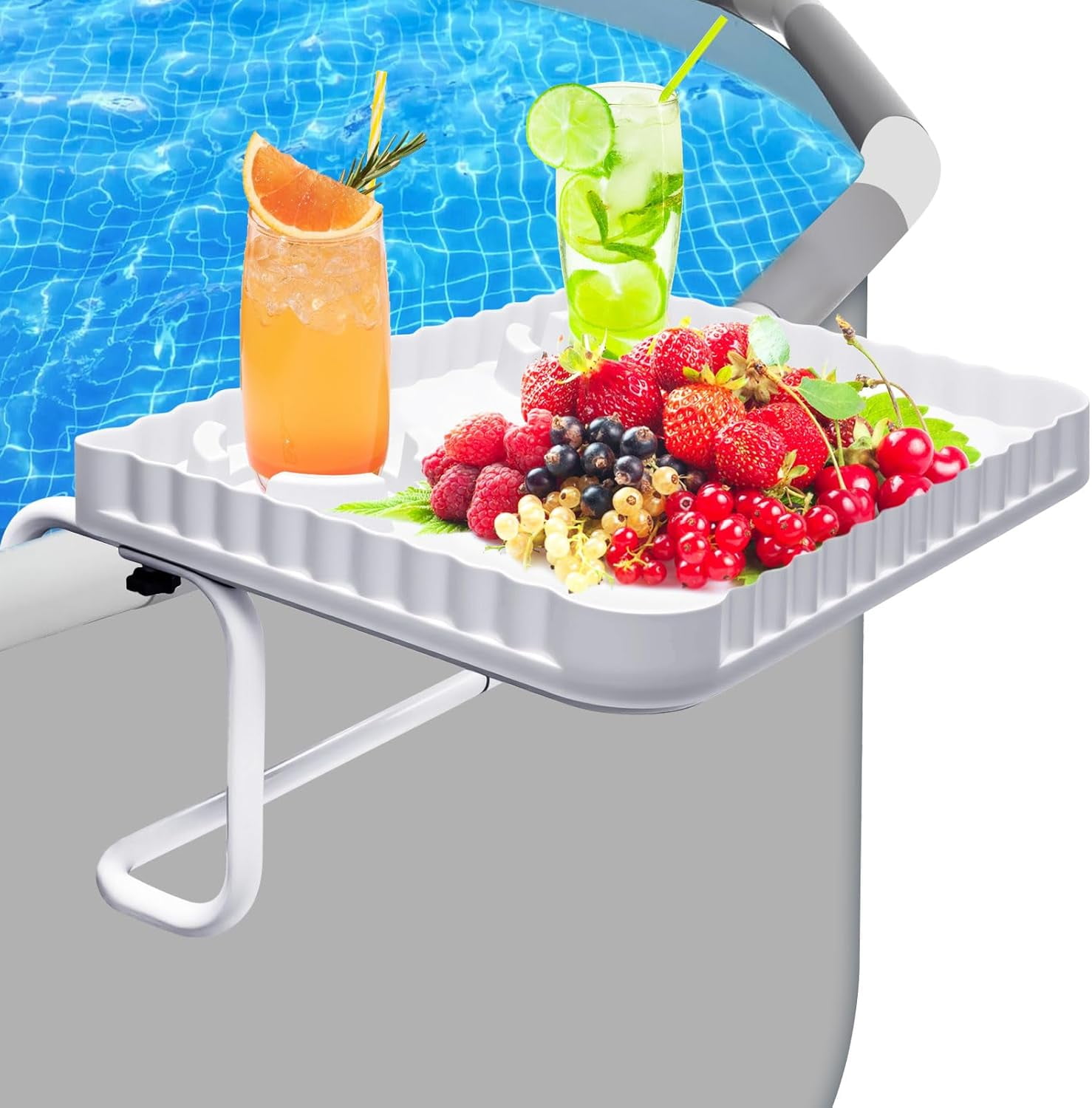 Above Ground Pool Bar, Poolside Table Serving Tray for Above-Ground ...