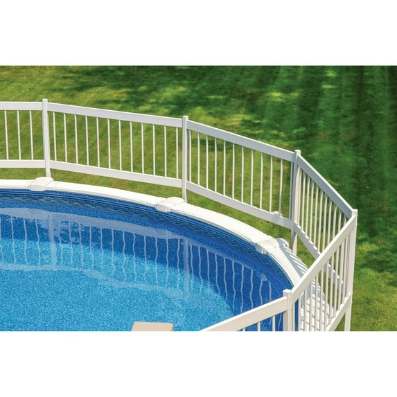 DIY Above Ground Pool Fence Kit B - 3 White Sections for Swimming ...