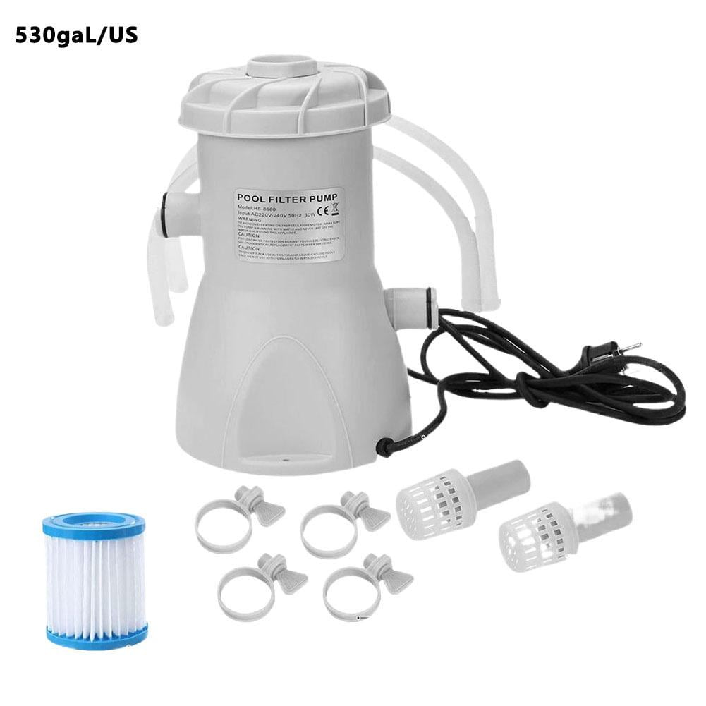 Above Ground Pool Filter Pump - 500/800 GPH FlowRate Rapid Circulation ...