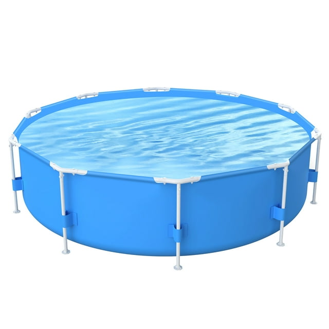 Above Ground Pool - Large Family Swimming Pool with Metal Frame ...
