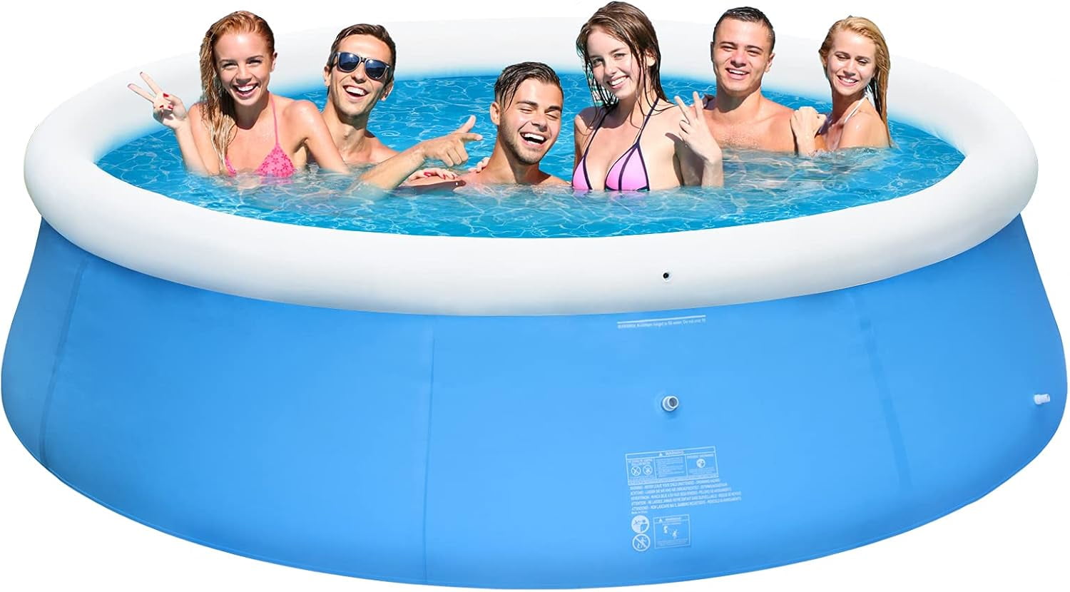 Above Ground Pool for 6 Adults or 8 Kids, 12ft x 36in Sturdy Swimming ...