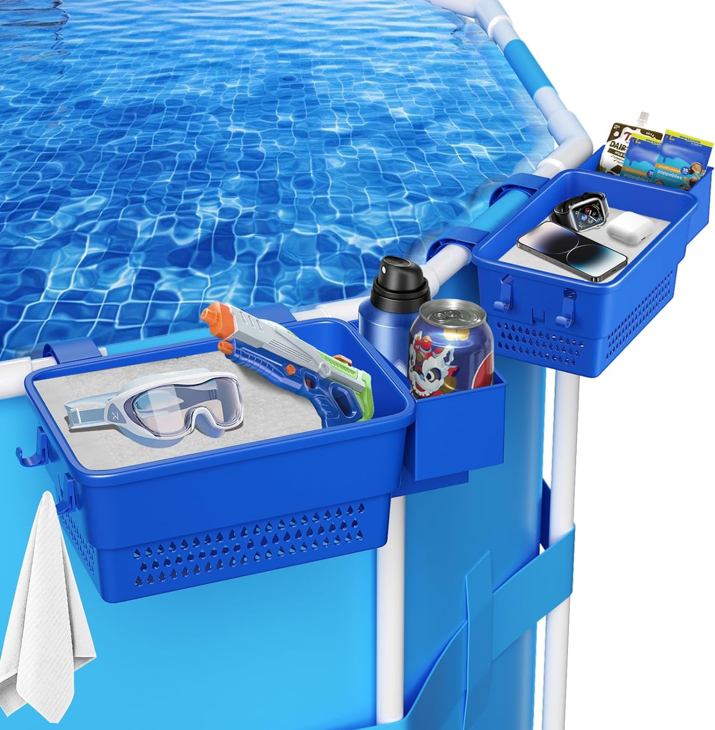 Gotyou Hanging Pool Side Storage Basket, Set of 2 Piece Count 2 ...