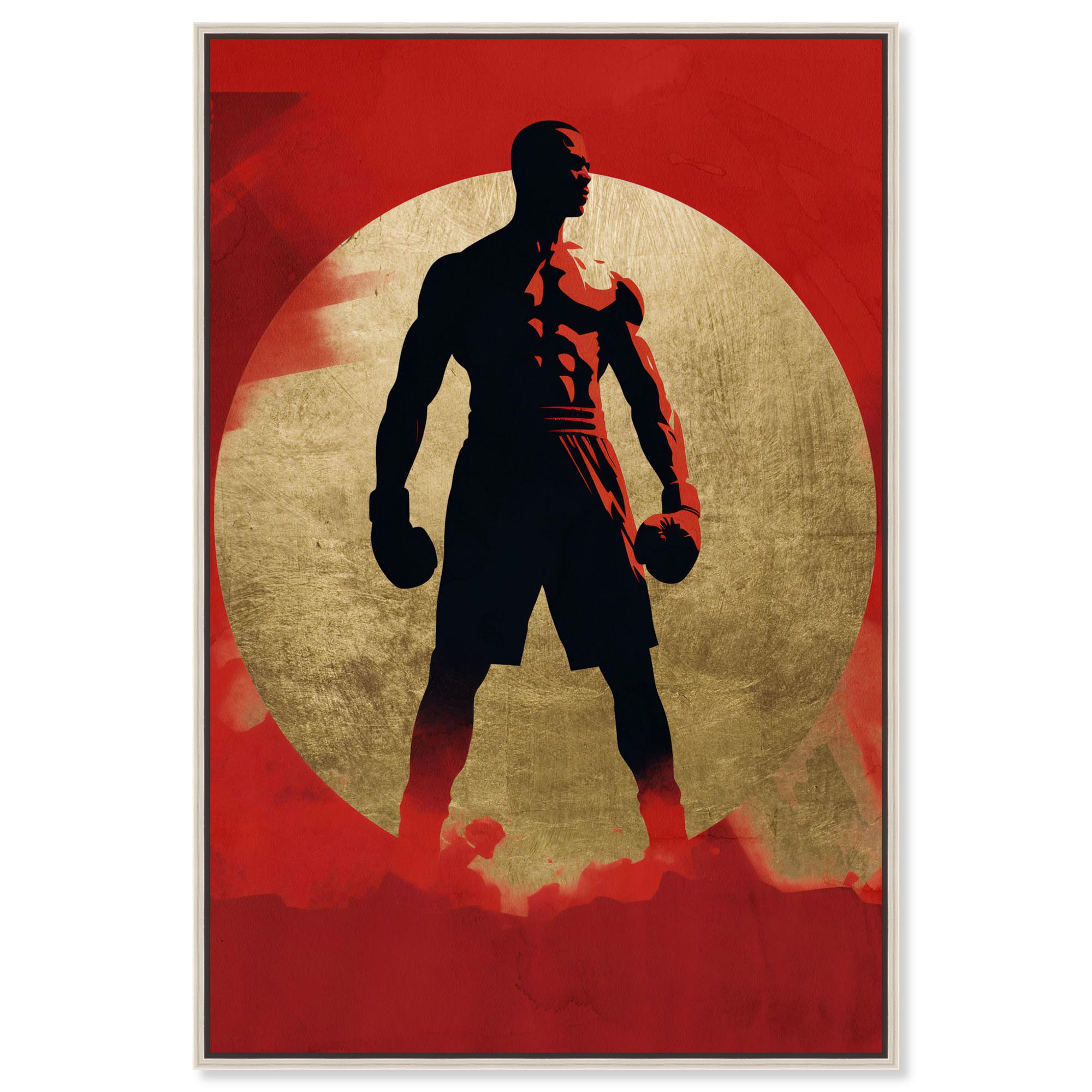 Above the Sun Canvas Boxing Poster Art by Art Remedy, Silver Frame, 30 ...
