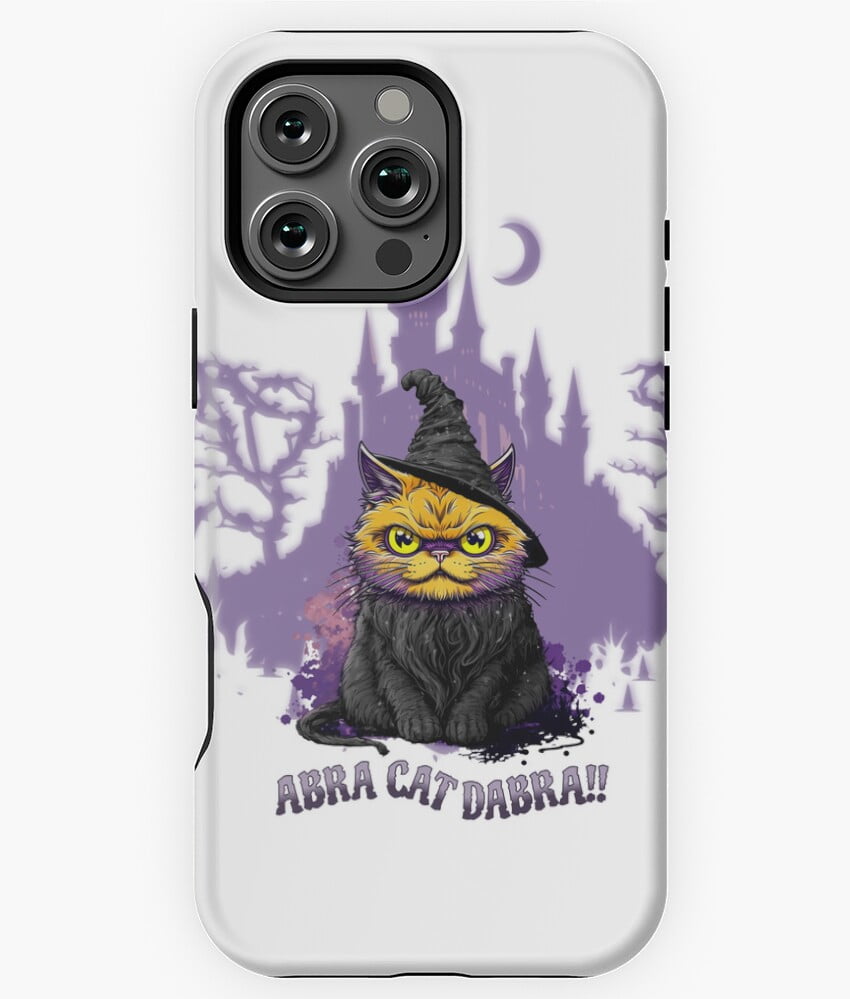 Abra Cat Dabra Creepy Cat Magic Phone Case for iPhone 16 15 14 13 12 11 ...