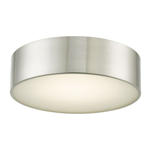 Abra Lighting 12" Metal Cylinder and Frosted Glass Flushmount with High Output Dimmable LED ...