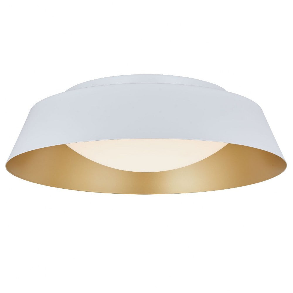 Abra Lighting 18" 3CCK Flared Metal Frame Flushmount with Opal Glass ...