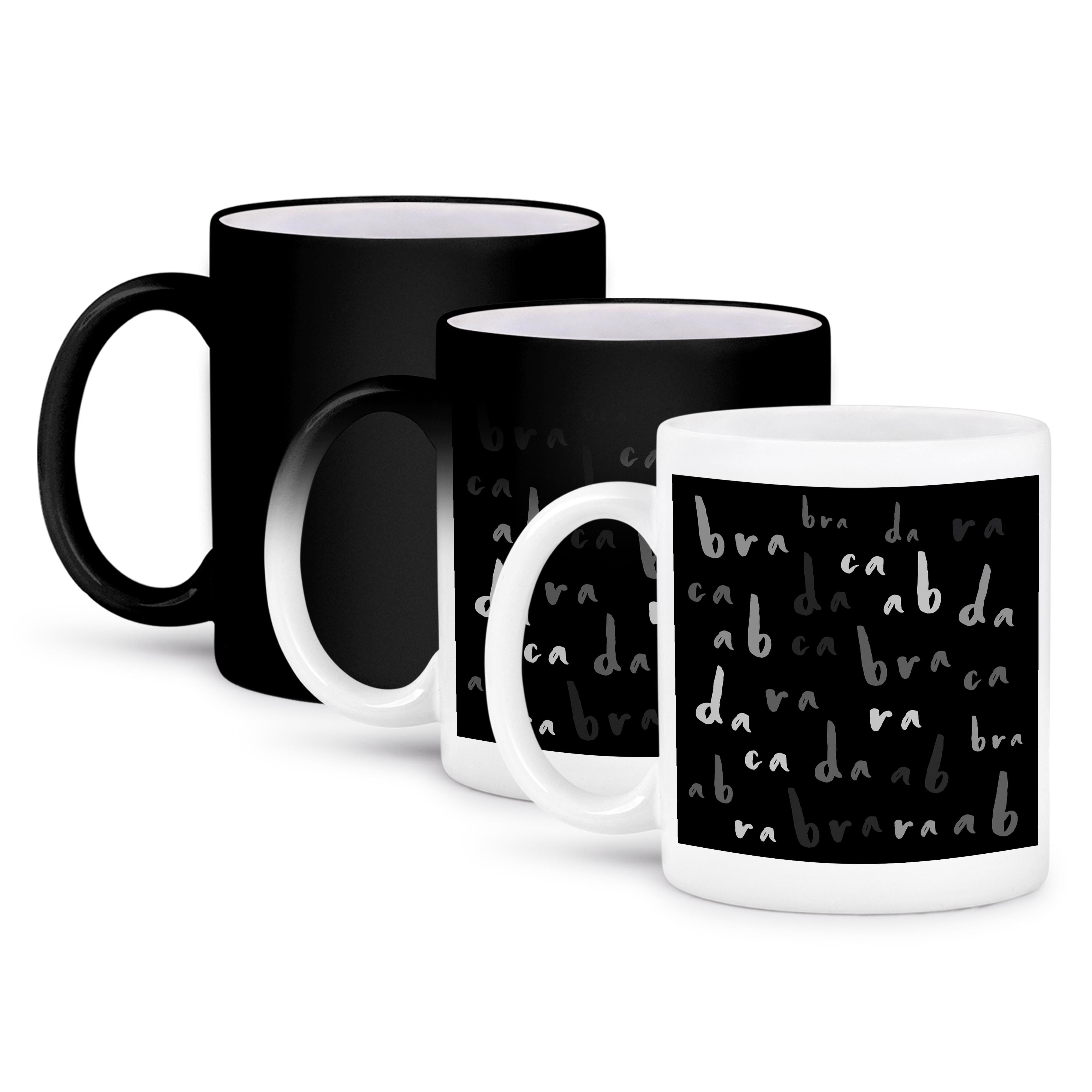 3drose, Abracadabra Funny Typography Design. Shades of Grey Text on ...