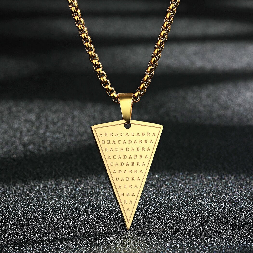 Abracadabra Stainless Steel Pendant Abraxas Cabalistic Magic Occult ...