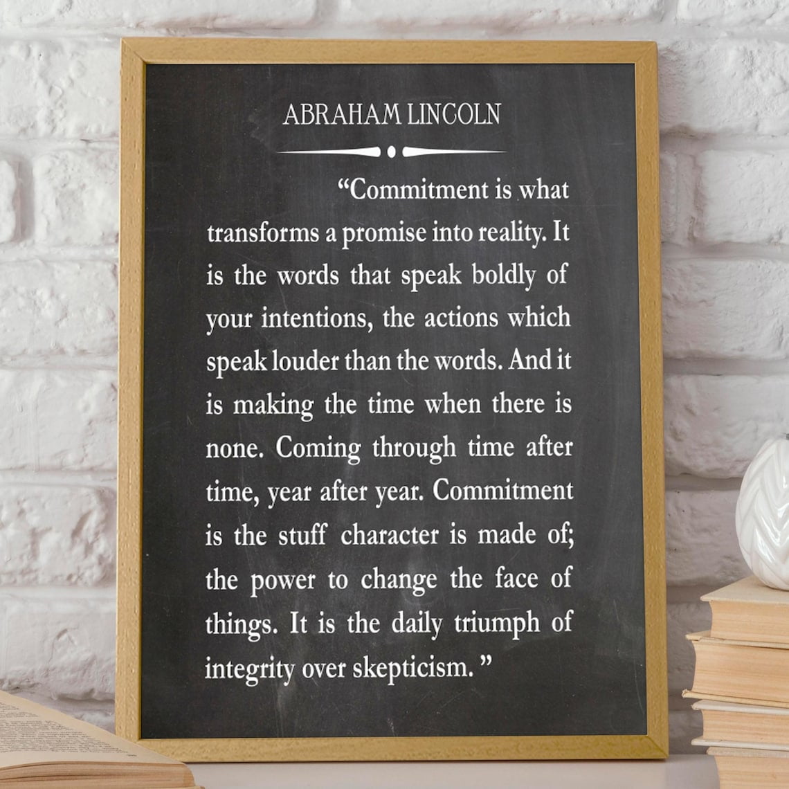 Abraham Lincoln Commitment Quote Commitment Poster Business Poster ...