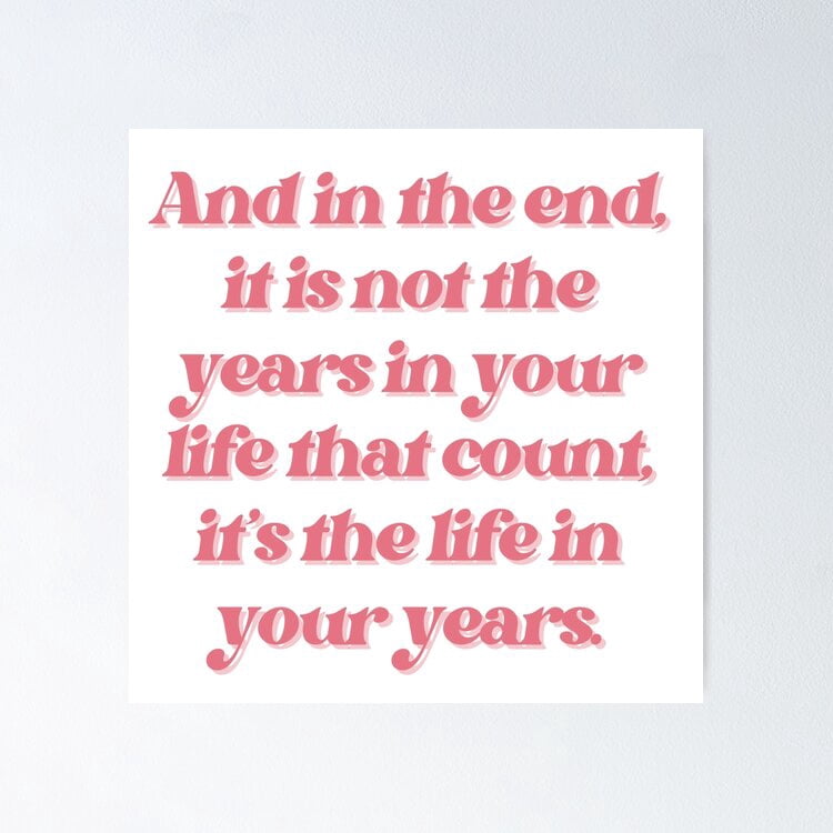 Abraham Lincoln Famous Quote Life, Pink Bold Cursive Typography Poster ...