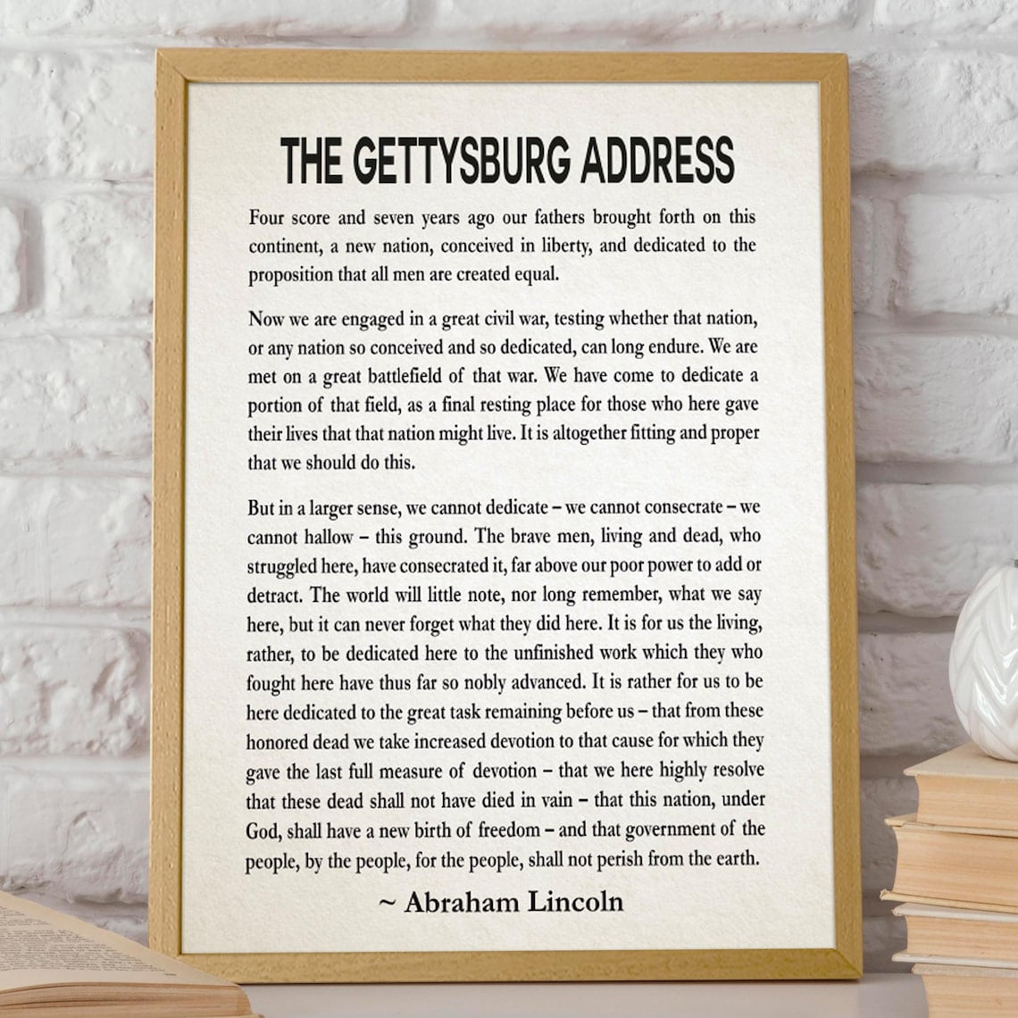 Abraham Lincoln The Gettysburg Address Speech By Abraham Lincoln ...