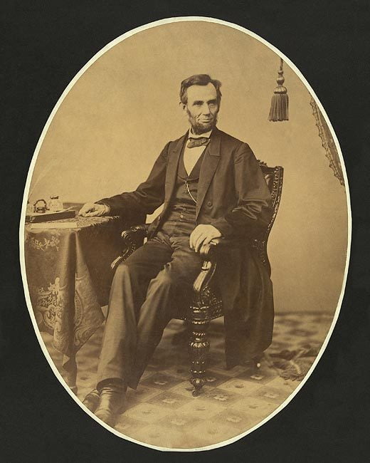 Abraham Lincoln Portrait 1863 - Style A - 12x18 Inch Laminated Poster ...