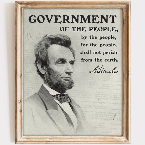 Abraham Lincoln Quote Art Print: Rustic Office Decor, Stretched Canvas ...