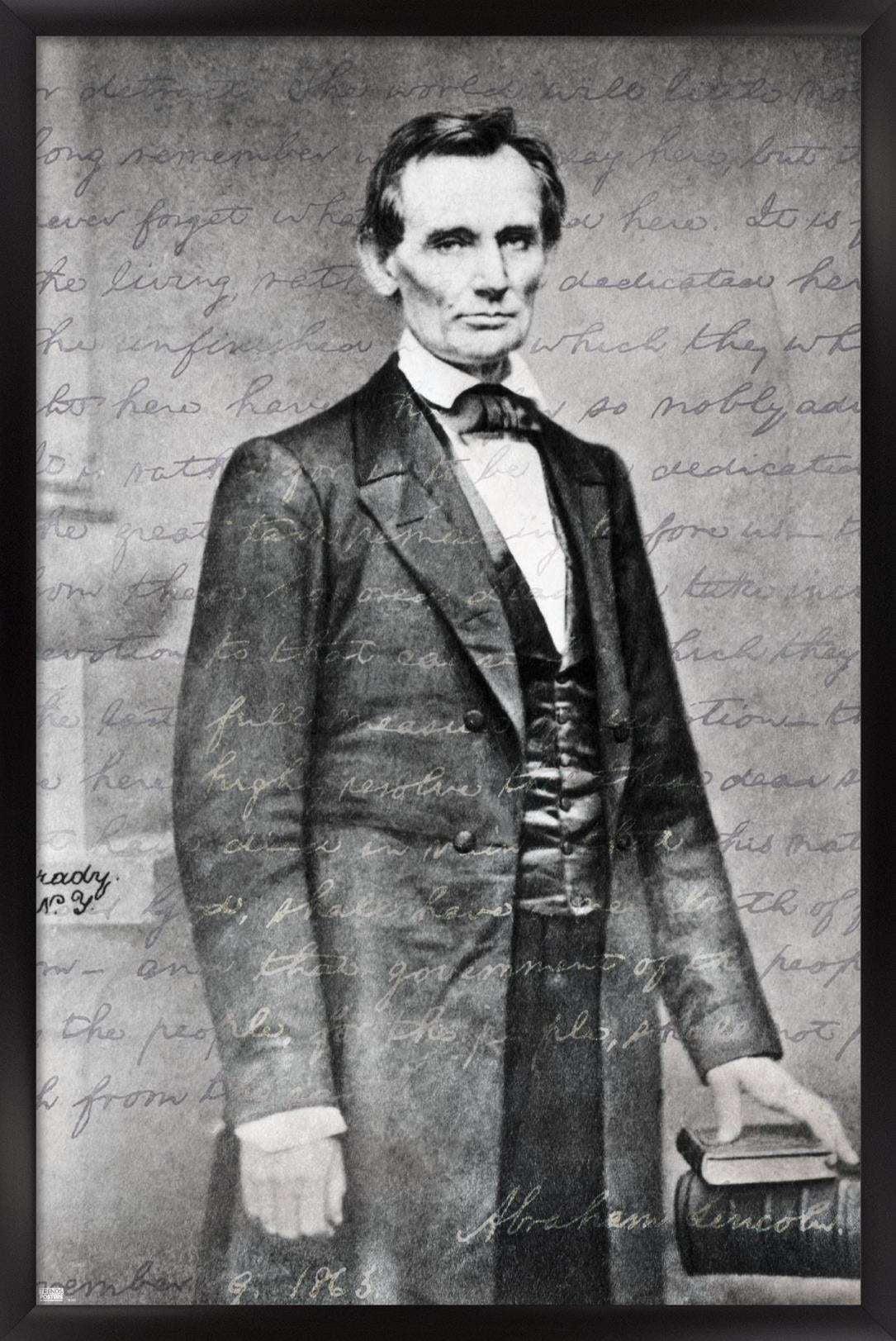 Abraham Lincoln Wall Poster, 22.375" x 34", Framed - Walmart.com