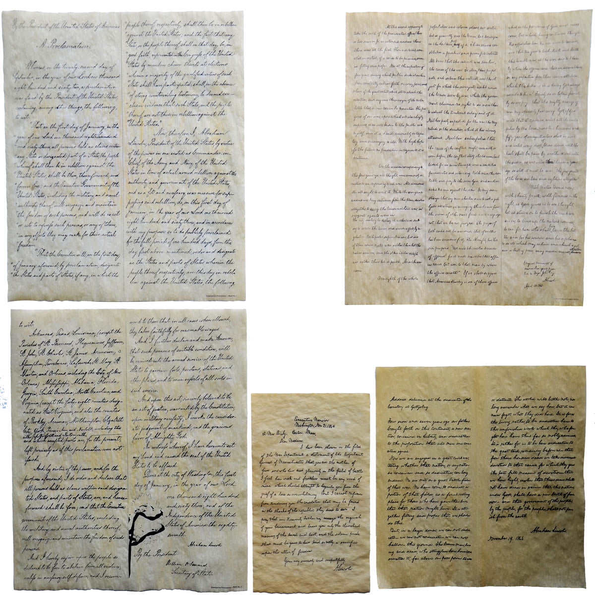 Abraham Lincoln Writing Set on Antiqued Parchment Paper 4 US History ...