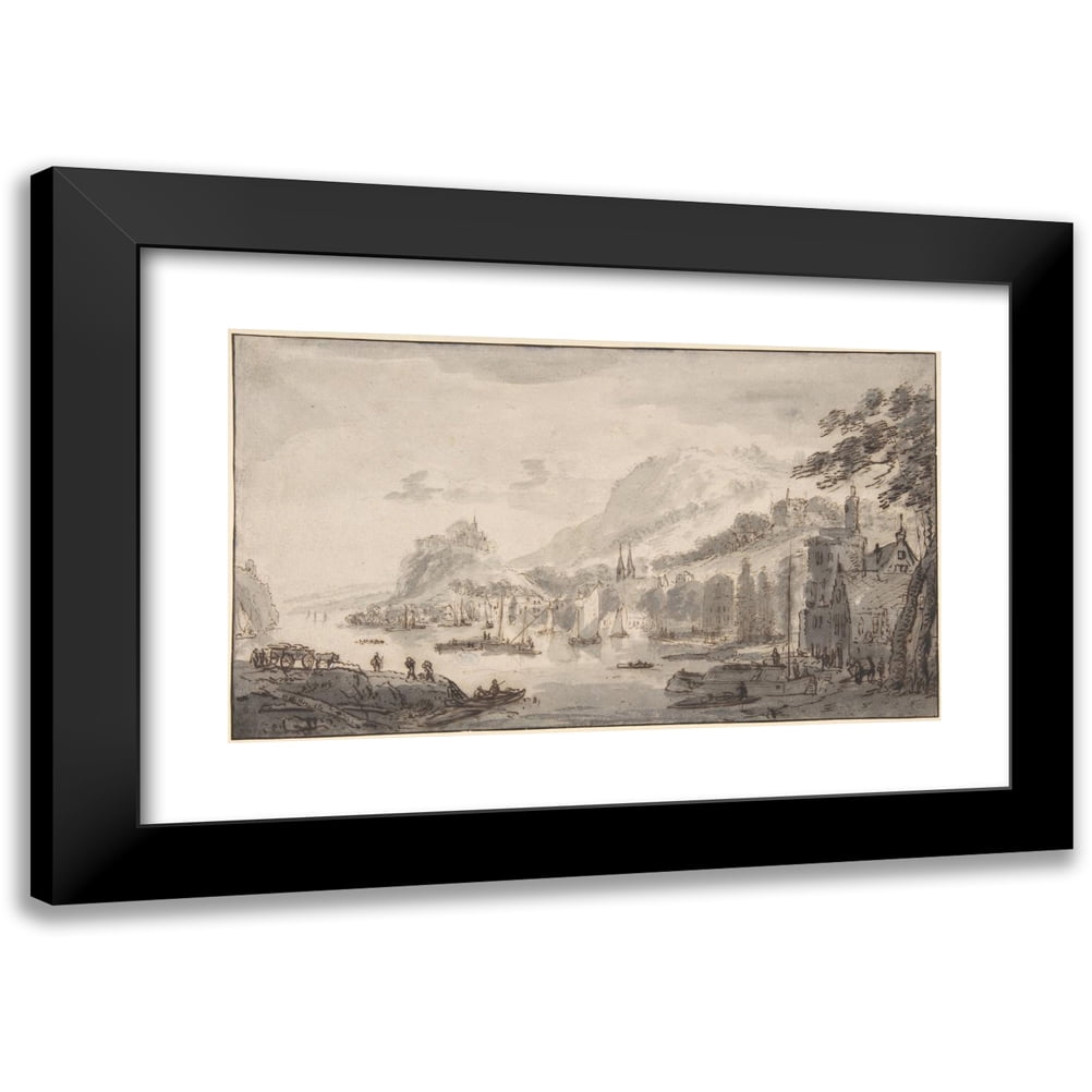 Abraham Rademaker 24x16 Black Modern Framed Museum Art Print Titled ...