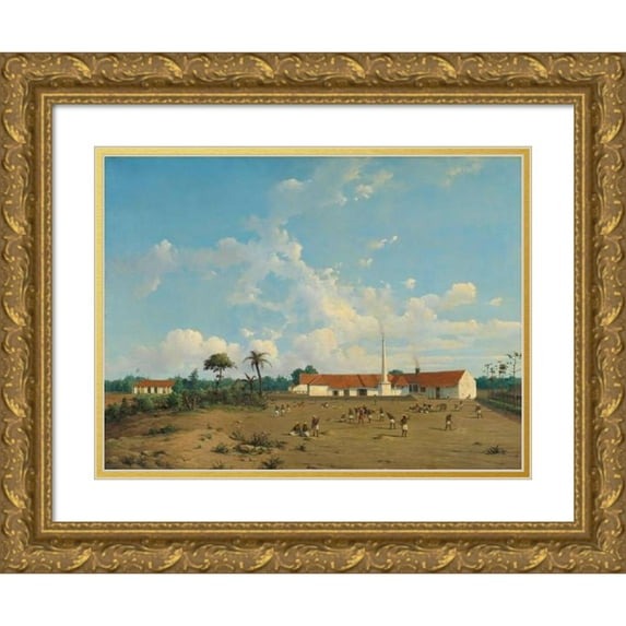 Abraham Salm 24x19 Gold Ornate Framed and Double Matted Museum Art ...