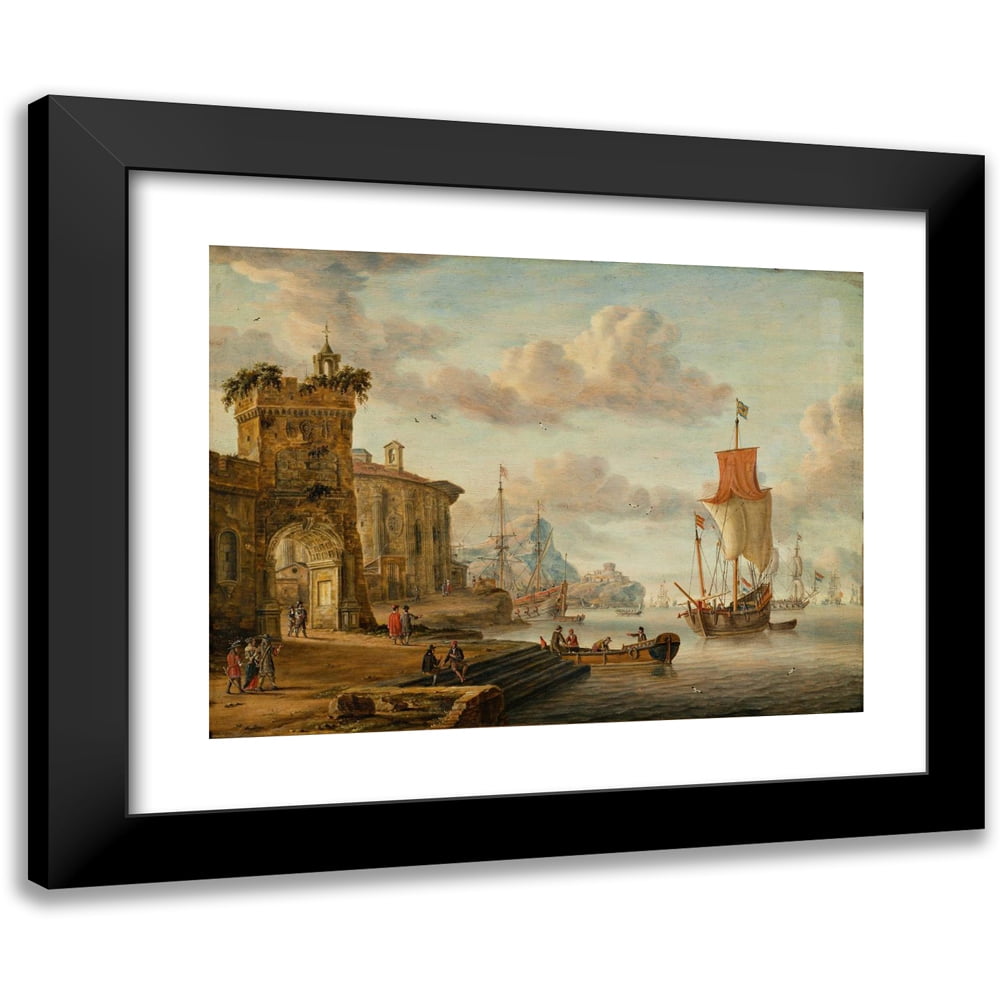 Abraham Storck 14x12 Black Modern Framed Museum Art Print Titled ...
