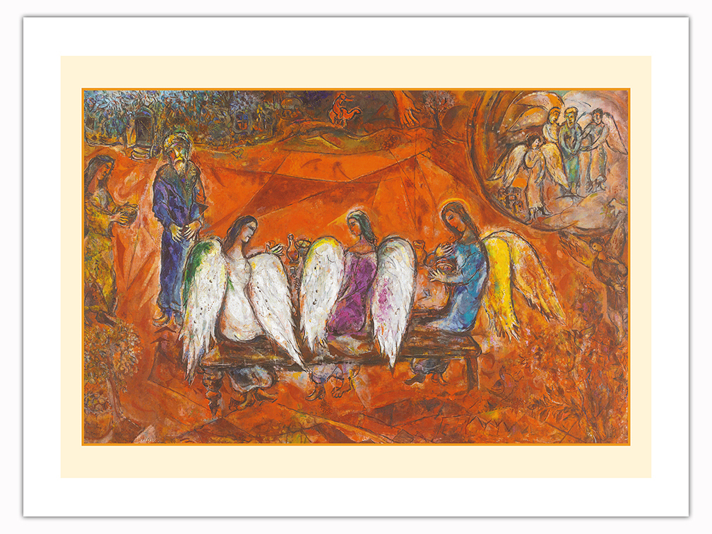 Abraham and the Three Angels - From an Original Color Painting by Marc ...