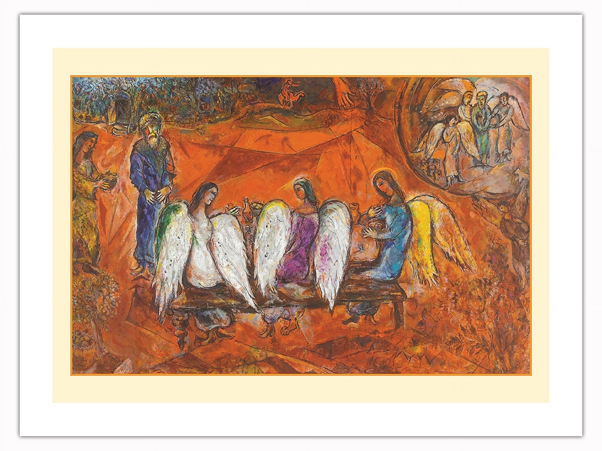 Abraham and the Three Angels - From an Original Color Painting by Marc ...