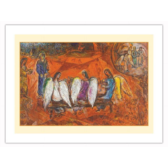 Abraham and the Three Angels - From an Original Color Painting by Marc ...