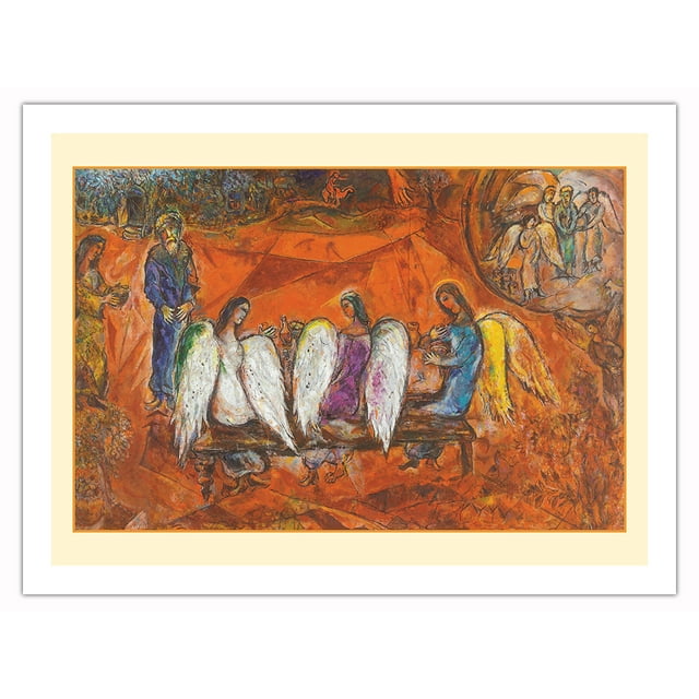 Abraham and the Three Angels - From an Original Color Painting by Marc ...
