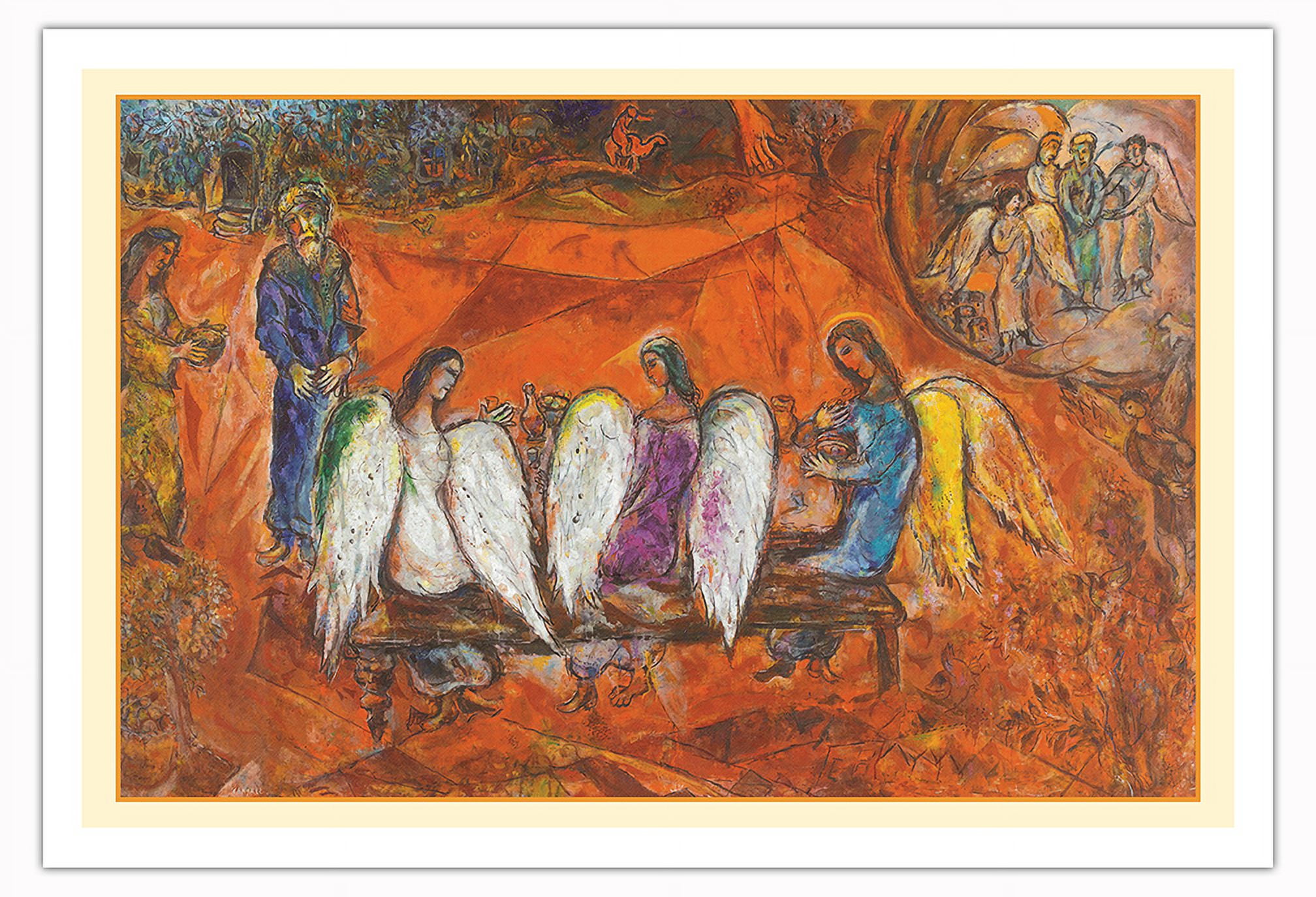 Abraham and the Three Angels - From an Original Color Painting by Marc ...