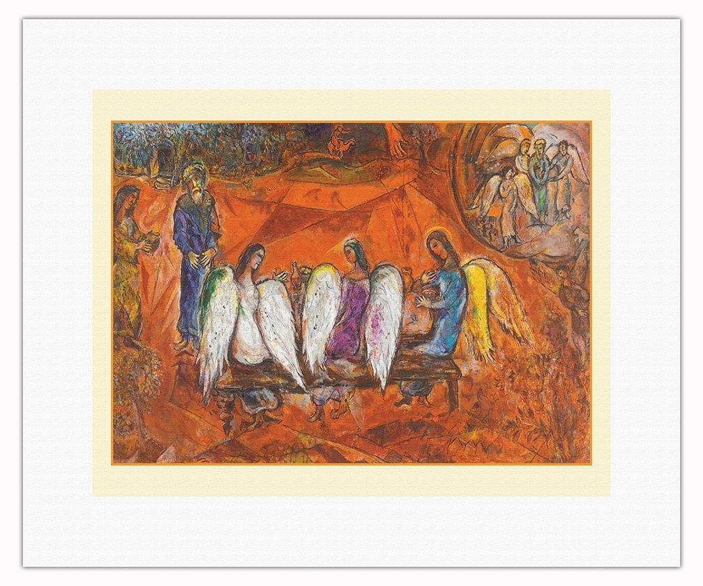 Abraham and the Three Angels - From an Original Color Painting by Marc ...