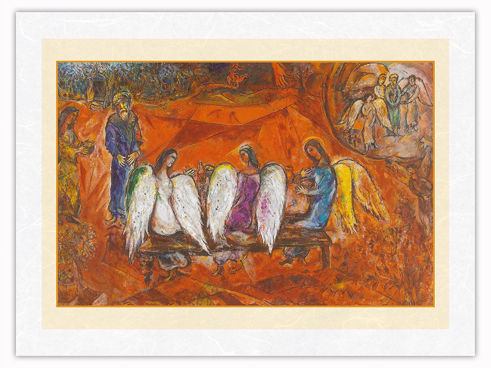 Abraham and the Three Angels - From an Original Color Painting by Marc ...